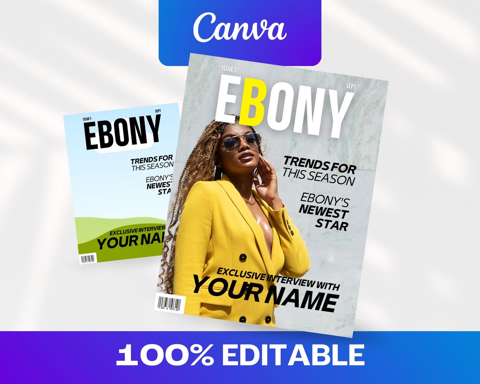 Custom Fashion Magazine Cover Template | DIY Canva Design (digital ...
