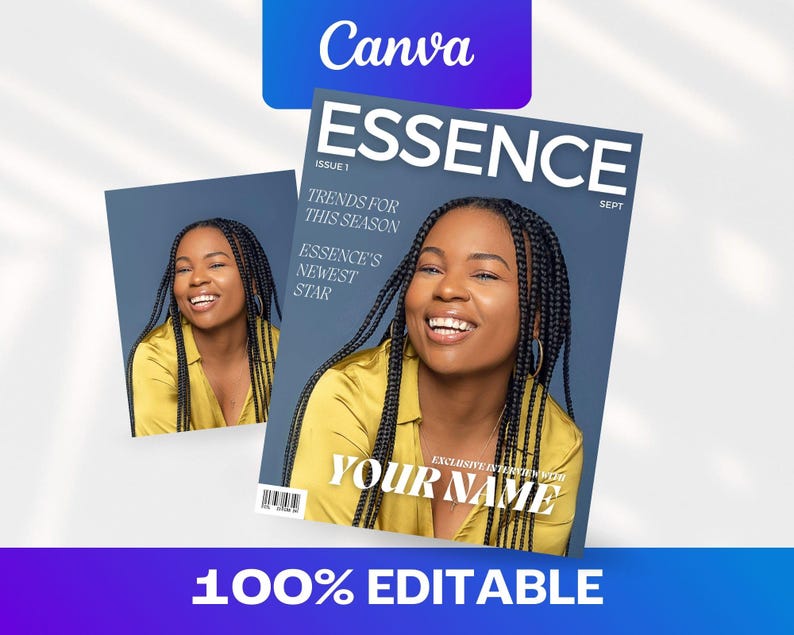 Customizable Lifestyle Magazine Cover Canva Template (digital Download ...
