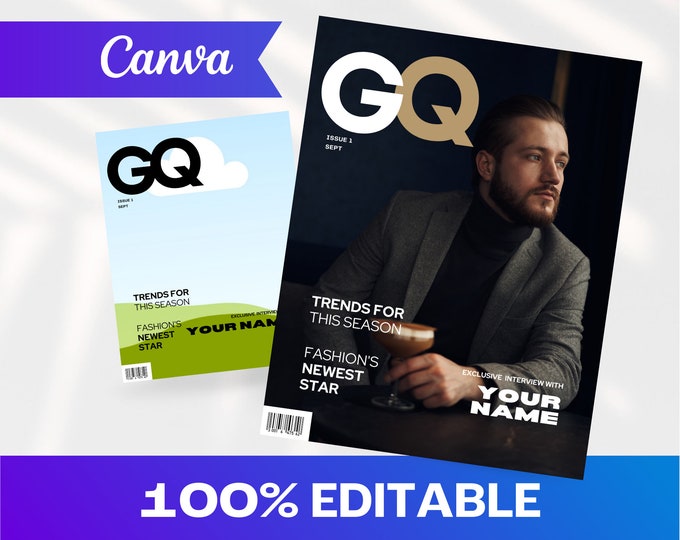 CUSTOM Magazine Cover, Digital File, Personalized Magazine Cover, 50th ...