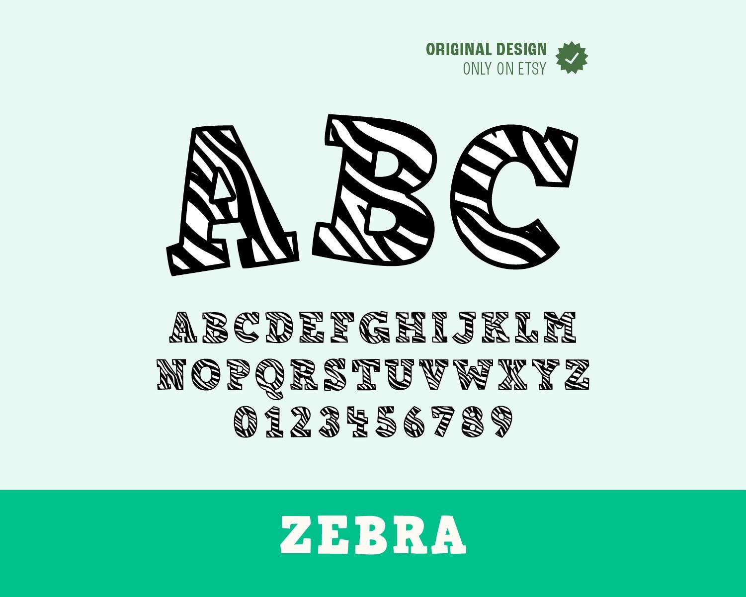 Zebra Print Letters A-Z | DIY Svgs, Cut Files (digital Download) - Etsy