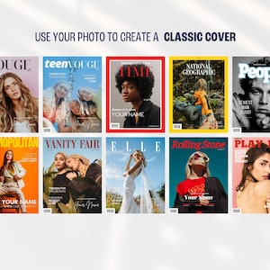 Canva Magazine Cover Template BUNDLE: Fashion, Lifestyle, Music, News ...