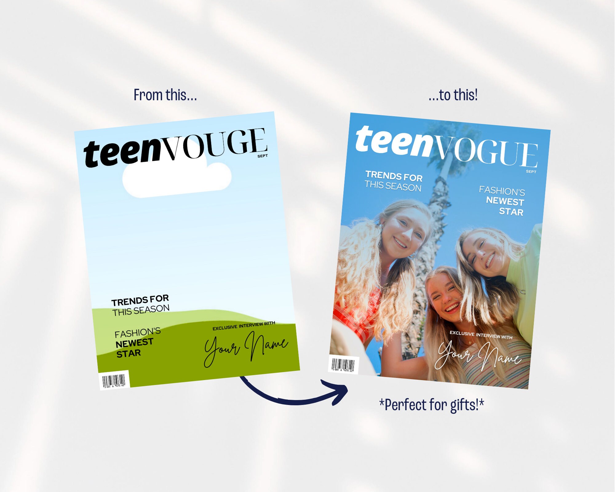 Fashion Magazine Cover Canva Template | Custom Magazine Cover | Canva ...