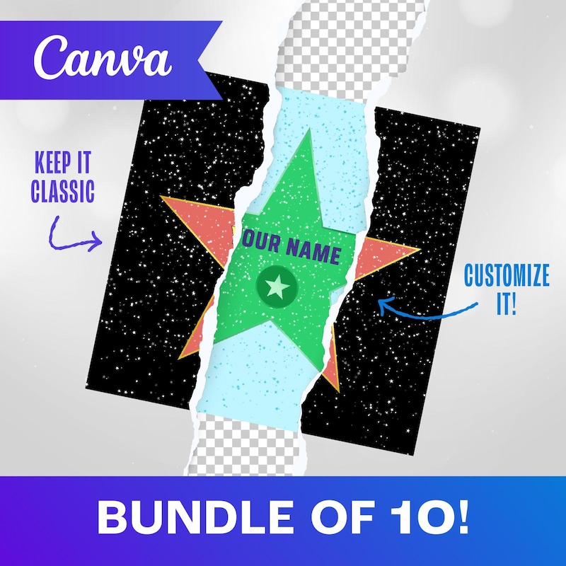 Star of the Year Template - Etsy