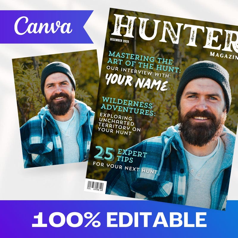 Personalized Hunting Magazine Cover - Etsy