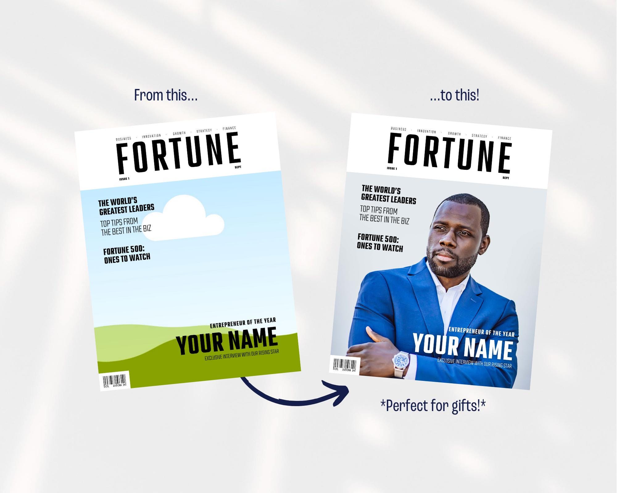 Fortune Magazine Cover Canva Template | Custom Business Magazine ...