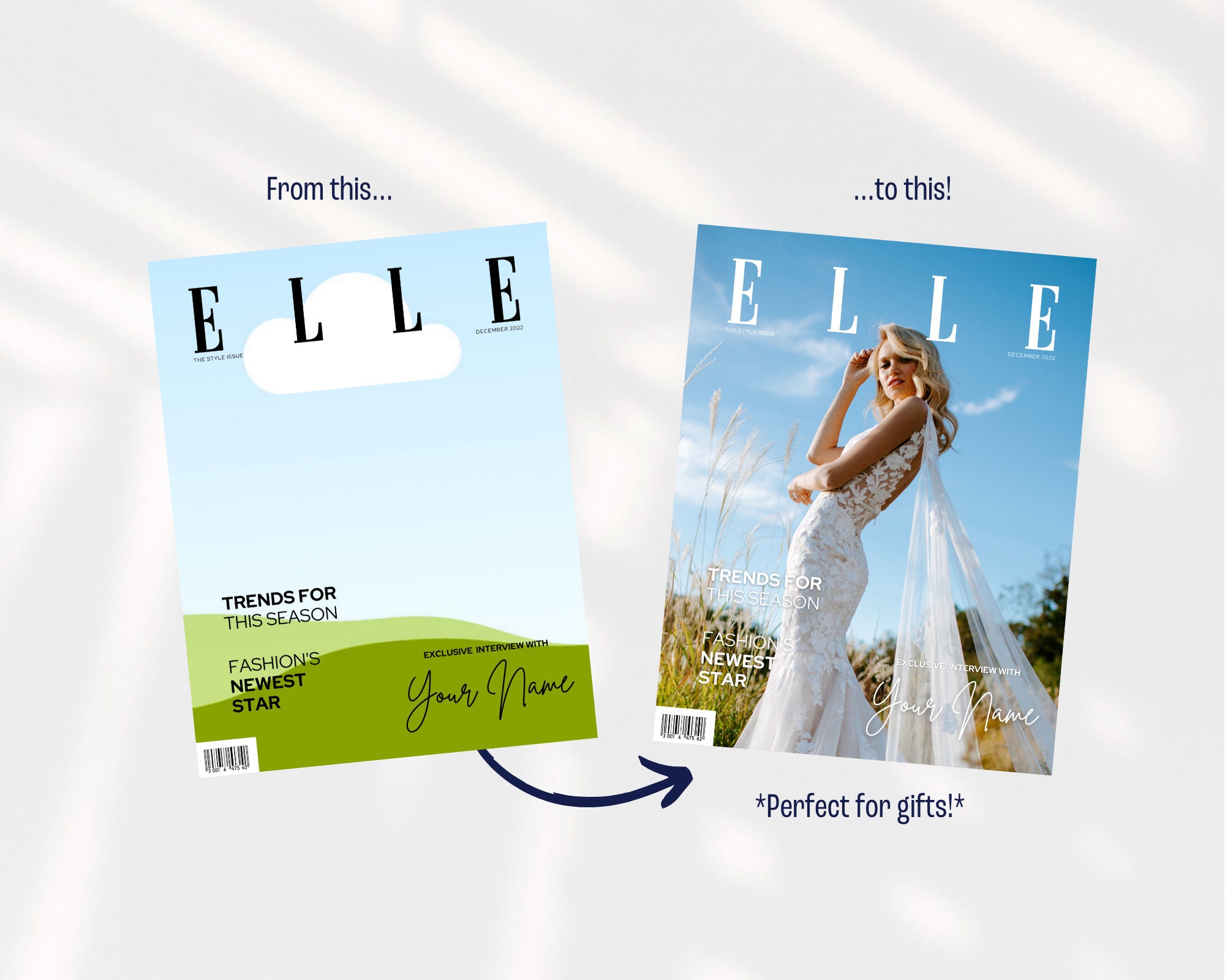 Fashion Magazine Cover Canva Template Custom Magazine Cover Canva ...