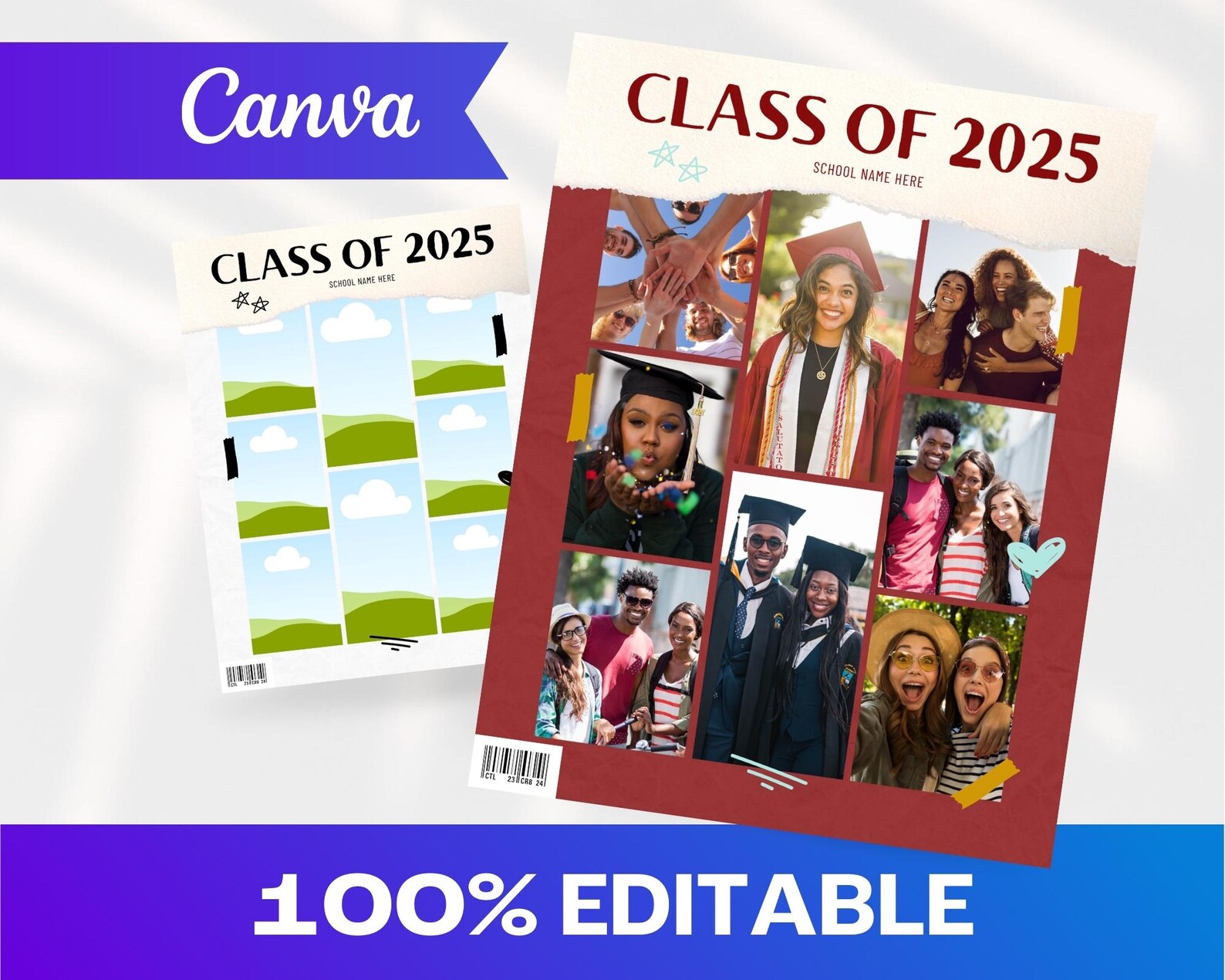 Class of 2025 Magazine Cover Template | Editable Graduation Design ...