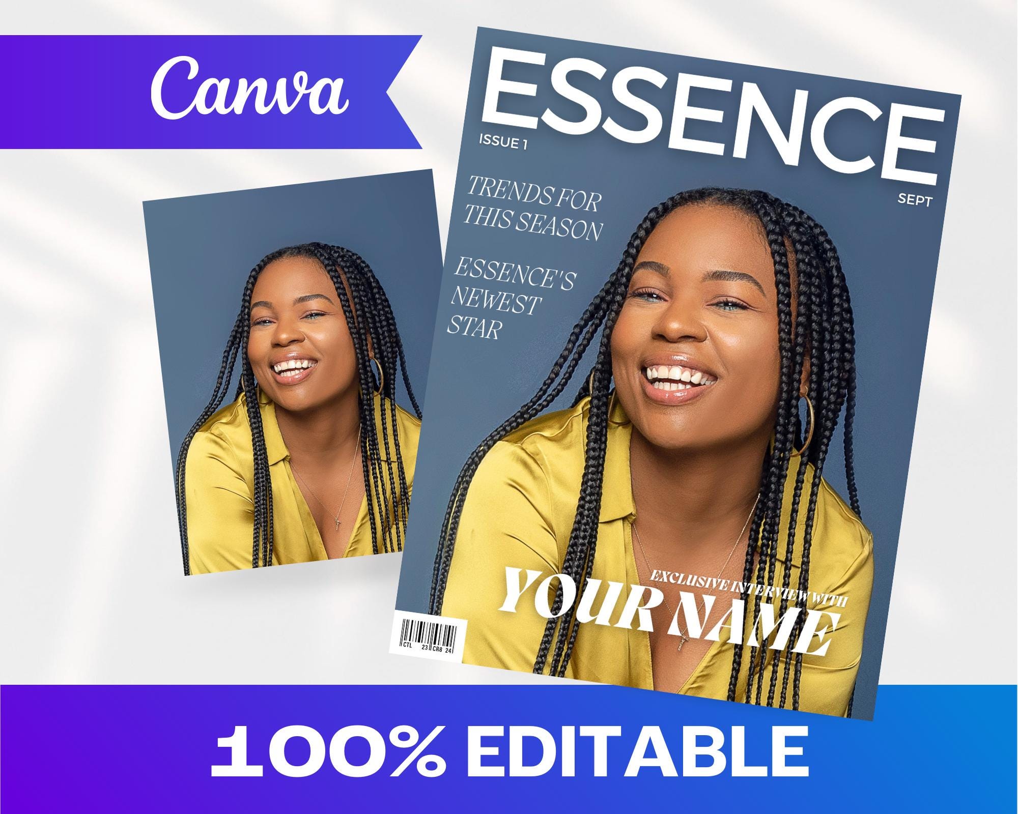 Lifestyle Magazine Cover Canva Template | Custom Magazine Cover | Canva ...