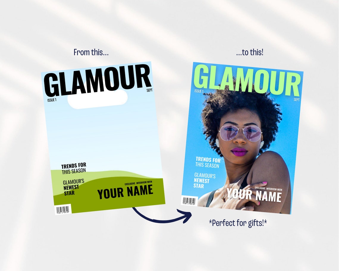 Fashion Magazine Cover Canva Template Custom Magazine Cover Canva ...