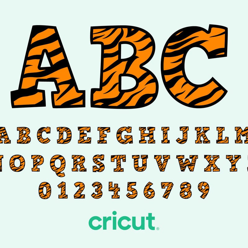 Tiger Font Svg - Etsy