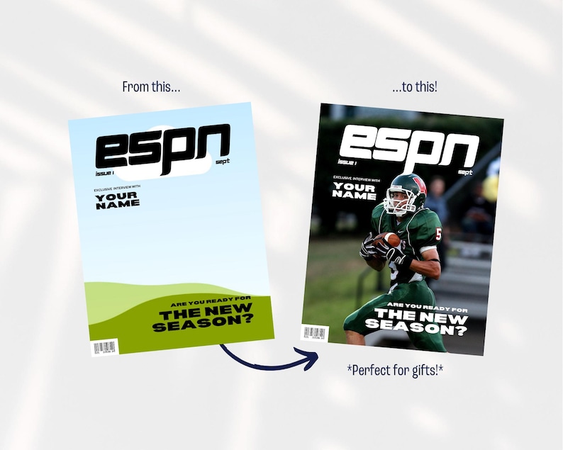 Custom Sports Magazine Cover Canva Template (digital Download) - Etsy