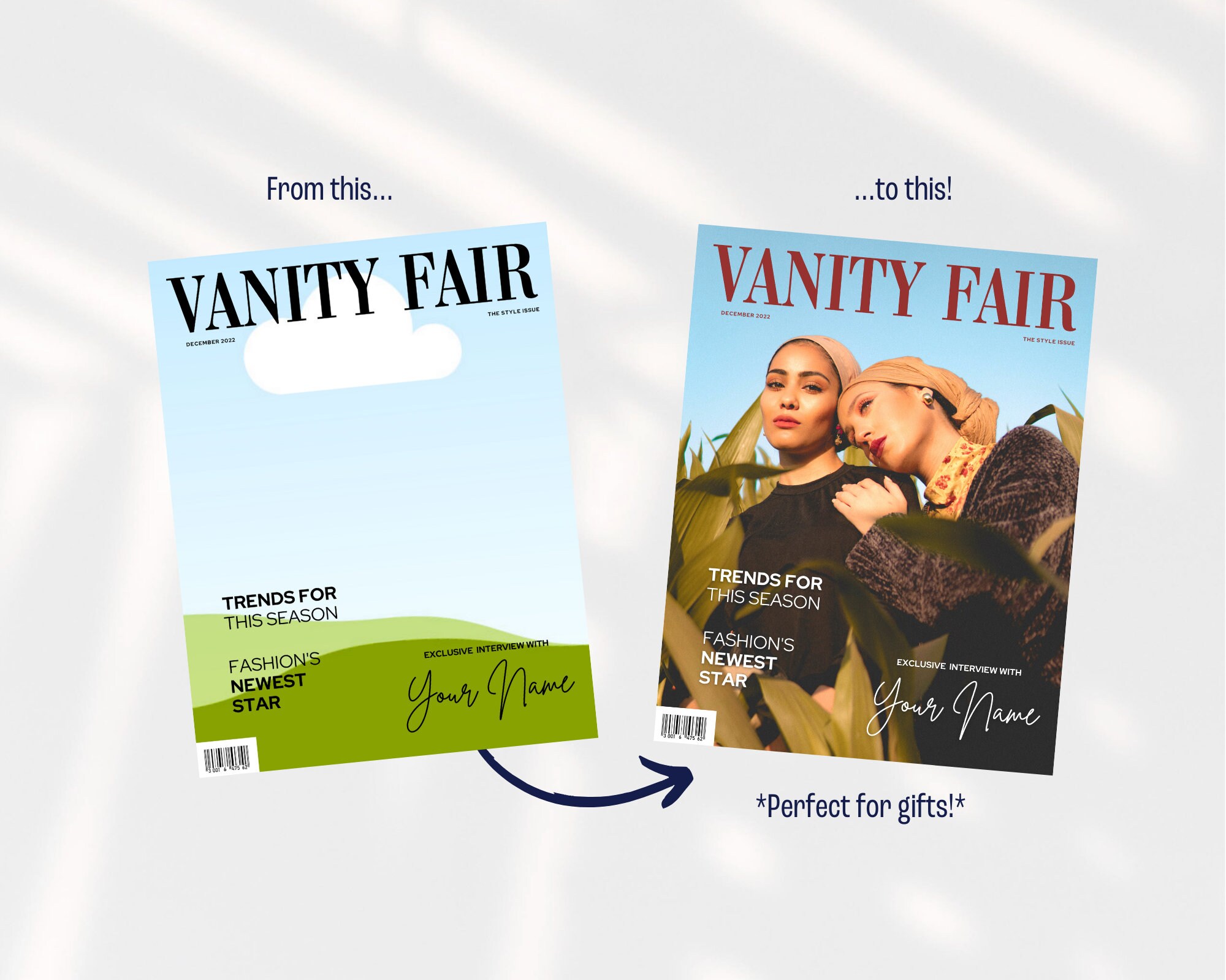 Fashion Magazine Cover Canva Template | Custom Magazine Cover | Canva ...