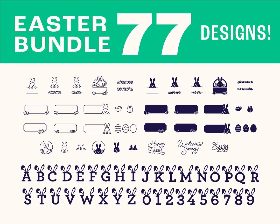 77 Easter Assets! Ultimate Easter SVG Bundle! DIY Svgs | Cut File ...
