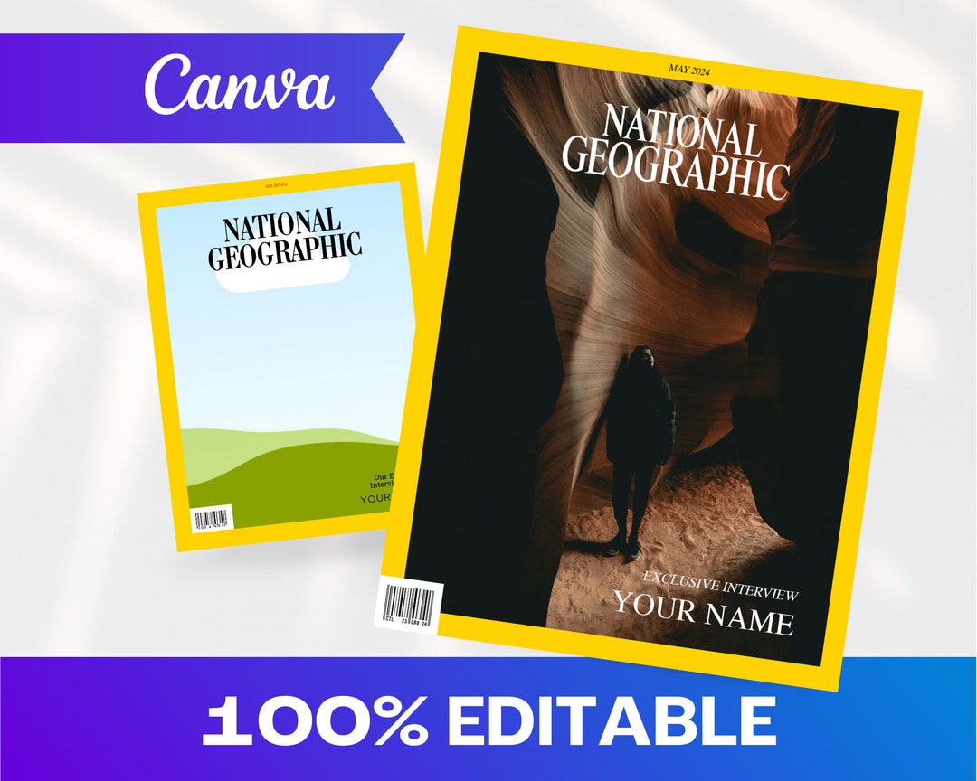 Travel Magazine Cover Canva Template | Custom Magazine Cover | Canva ...