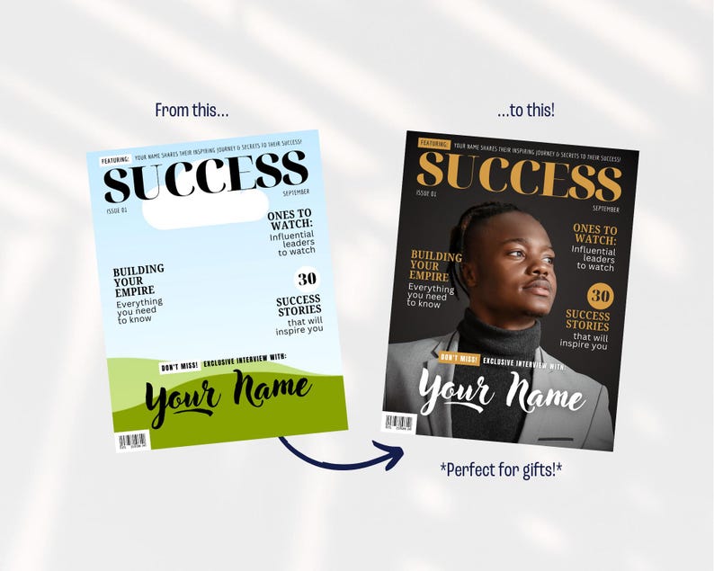 Success Magazine Cover Canva Template | Custom Magazine Cover | Canva ...