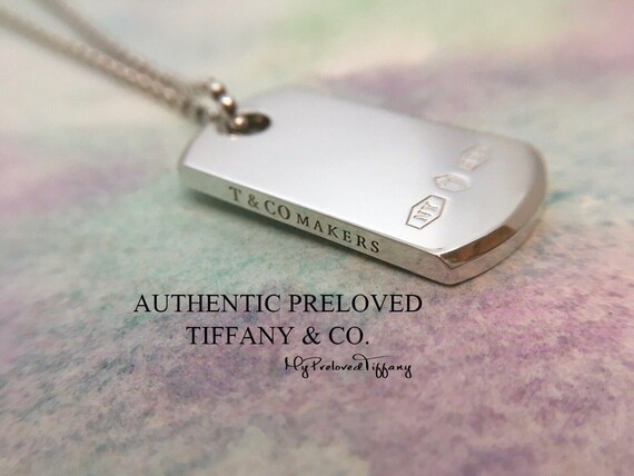Tiffany silver t bar necklace store