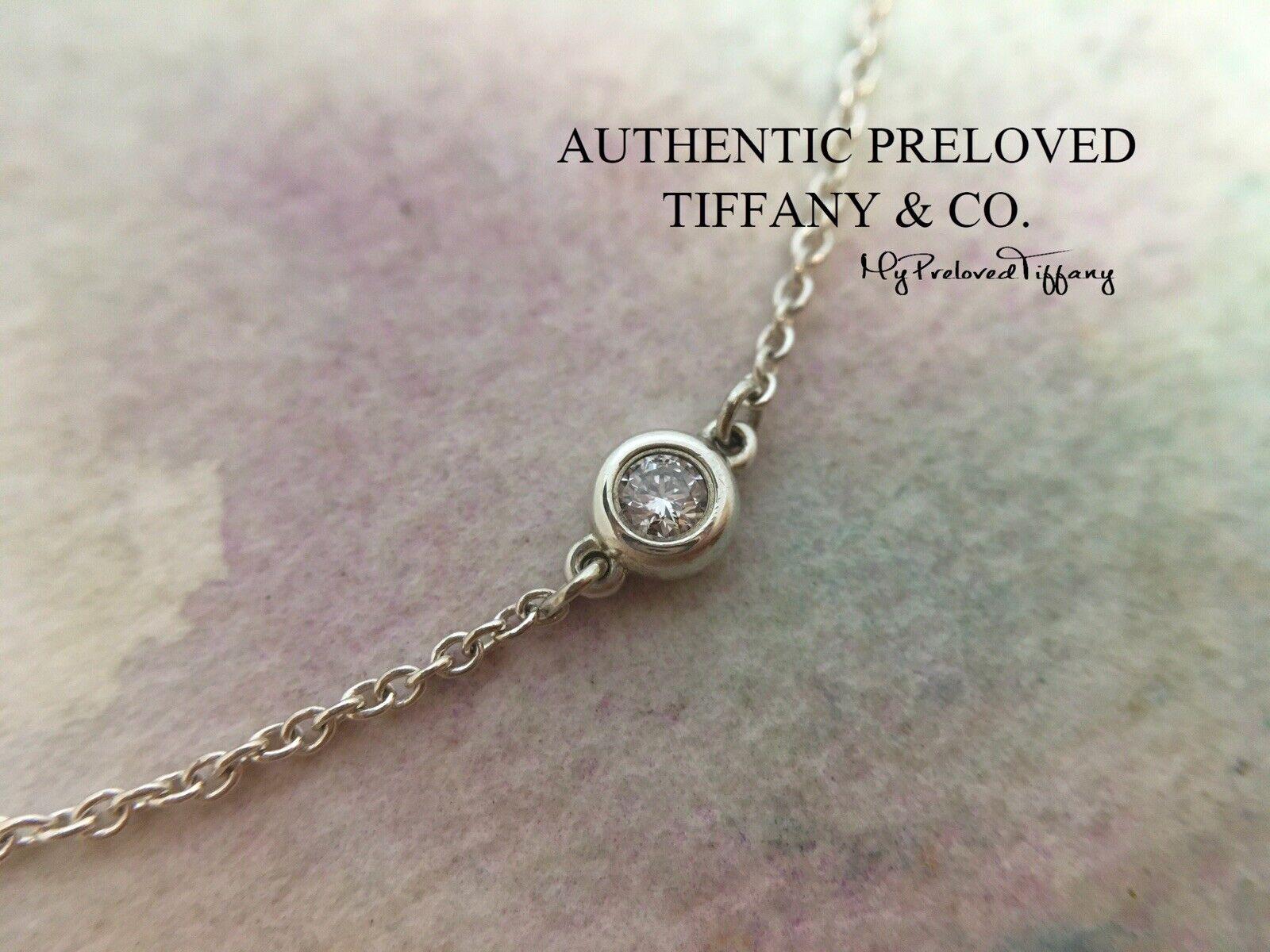 Authentic Mint Tiffany Co. Elsa Peretti by the Yard Diamond 0.05ct Bracelet Silver Etsy