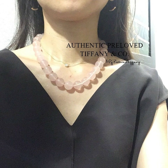 RARE Excellent Authentic Preloved Tiffany Co. Paloma Picasso Rose Quartz 13mm Silver Necklace Etsy
