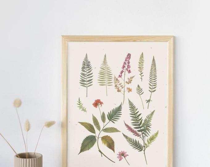 Botanical Poster, Botanical Print, Botanical Chart Study Poster, Red ...