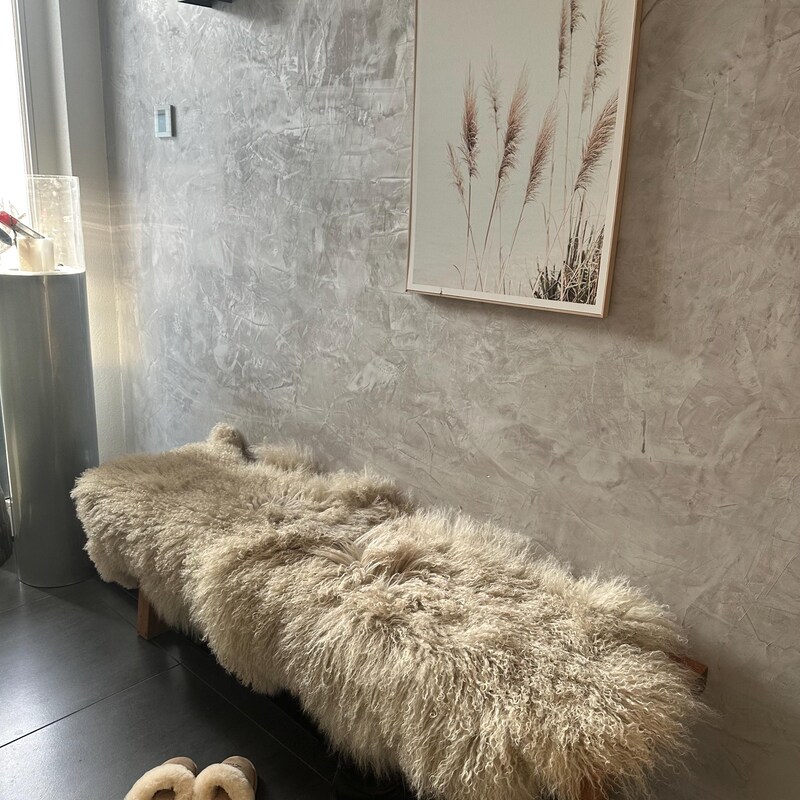 Sheepskin Bench - Etsy
