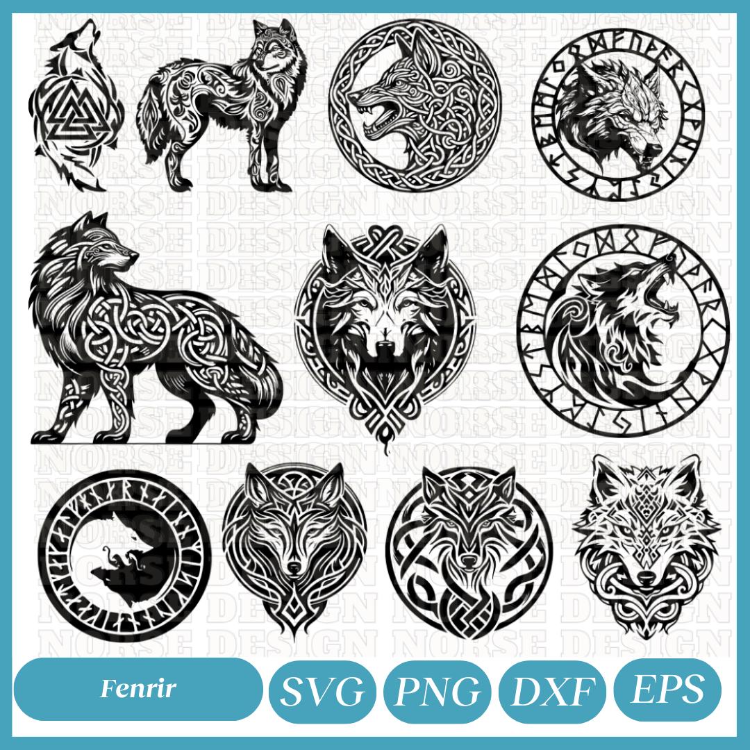 Wolf Fenrir Svg Png, Wolf Fenrir Silhouette, Wolf Fenrir Vector, Wolf ...