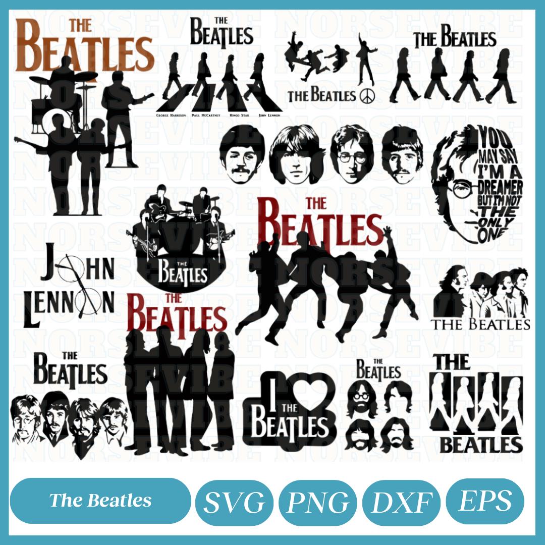 The Beatles Svg Png File, the Beatles Silhouette, the Beatles Laser Cut ...