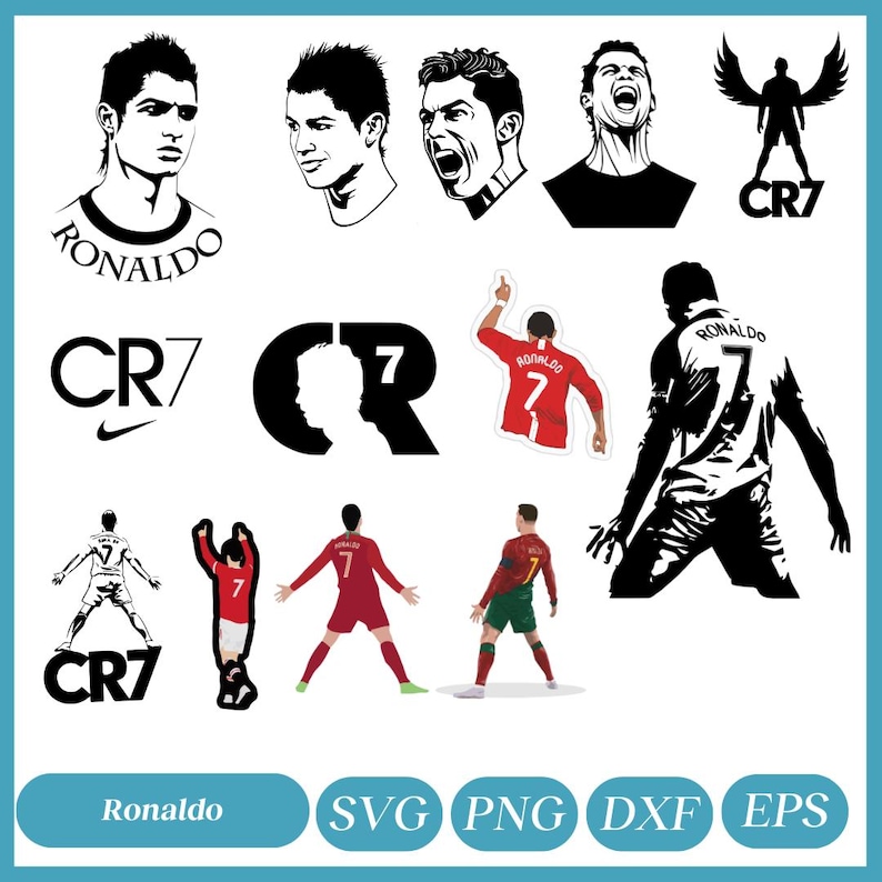 Ronaldo Svg Png File, Ronaldo Silhouette, Ronaldo Vector, Ronaldo ...