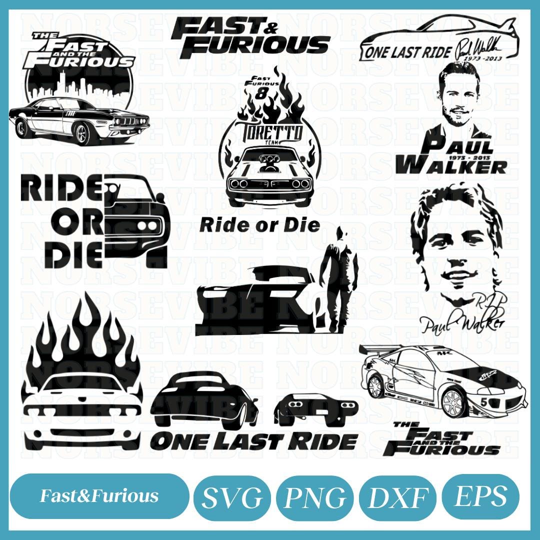 Fast Furious Svg Png, Fast Furious Silhouette, Fast Furious Vector ...