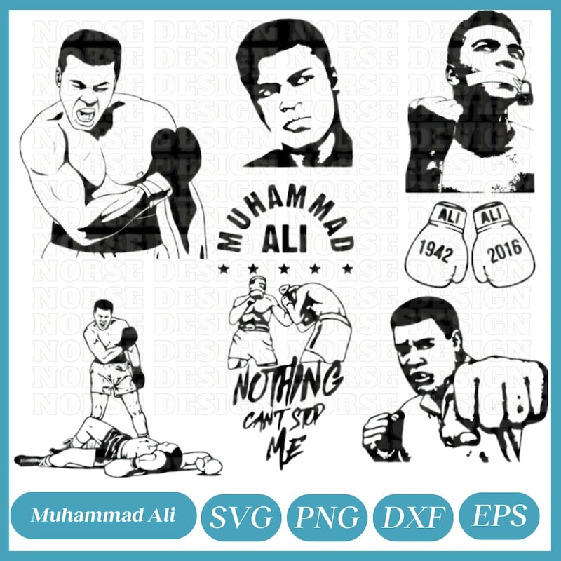 Muhammad Ali Clip Art Png - Etsy