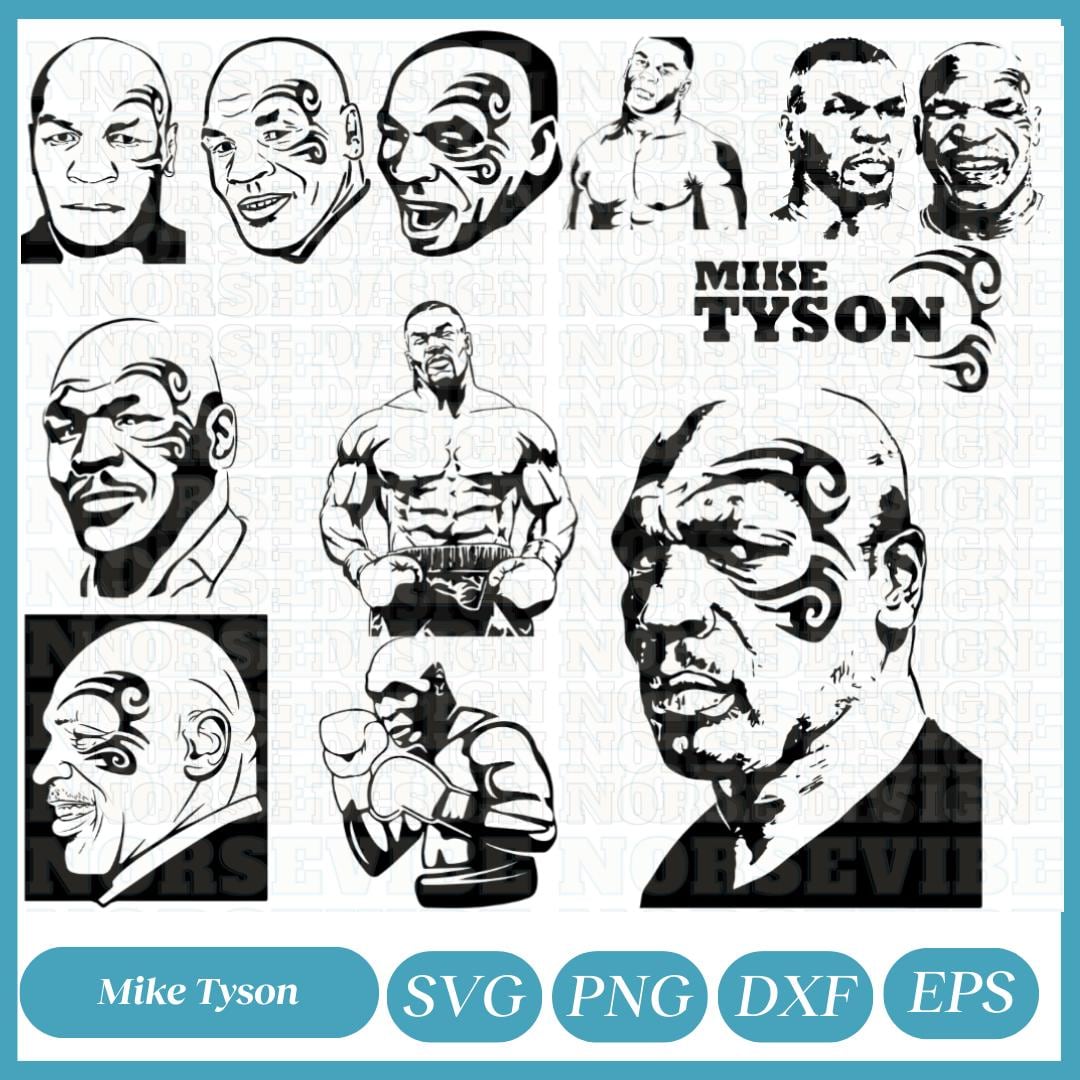 Mike Tyson Svg Png, Mike Tyson Silhouette, Mike Tyson Vector, Mike Tyson Clipart, Mike Tyson Cut ...