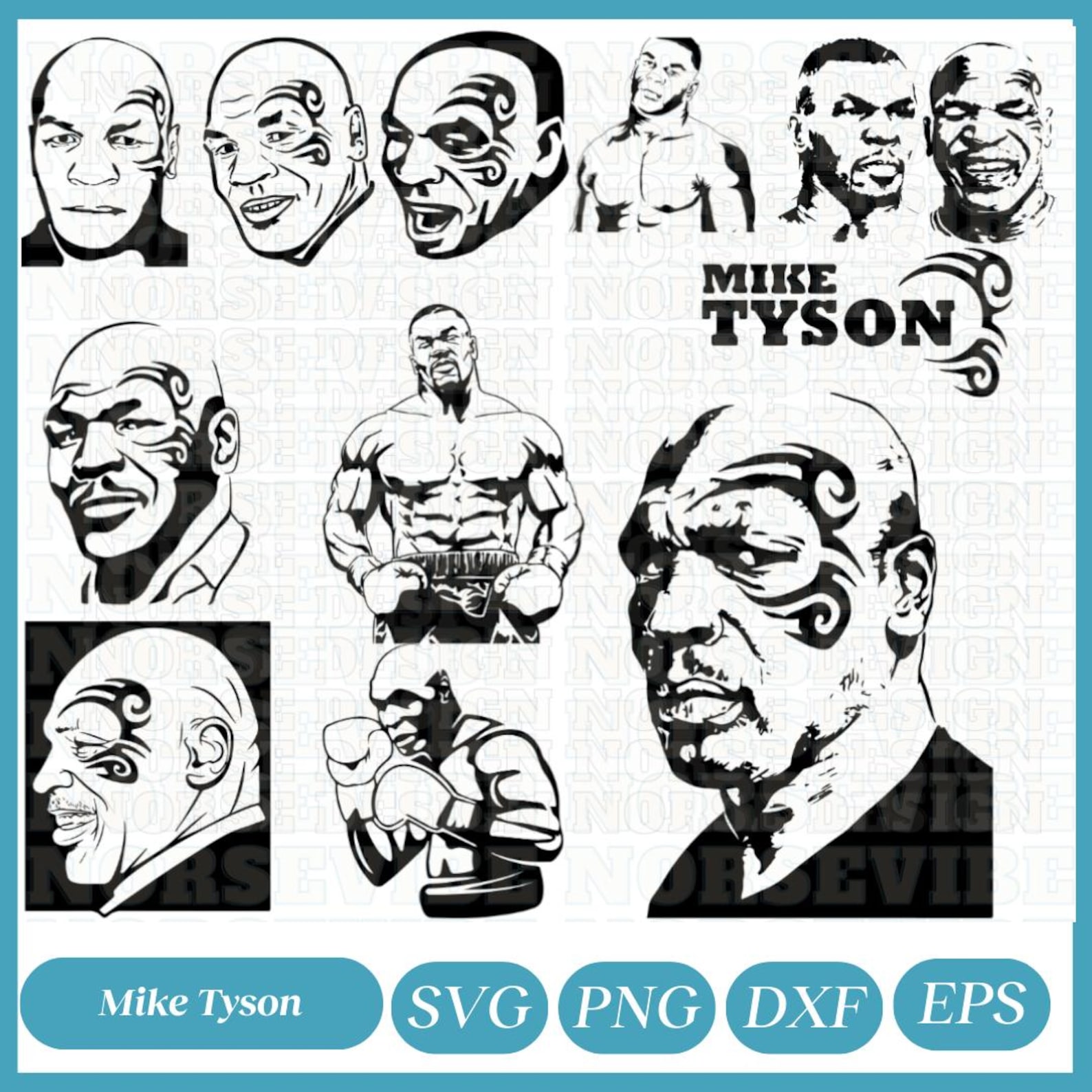 Mike Tyson Svg Png, Mike Tyson Silhouette, Mike Tyson Vector, Mike ...