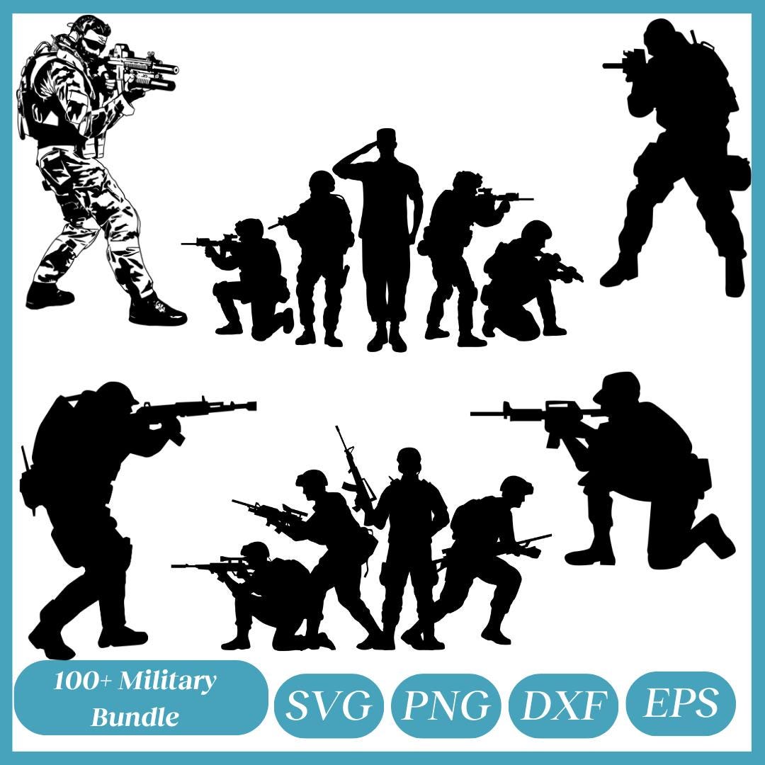 Military Svg Bundle, Military Png, Military Soldier Svg Bundle ...