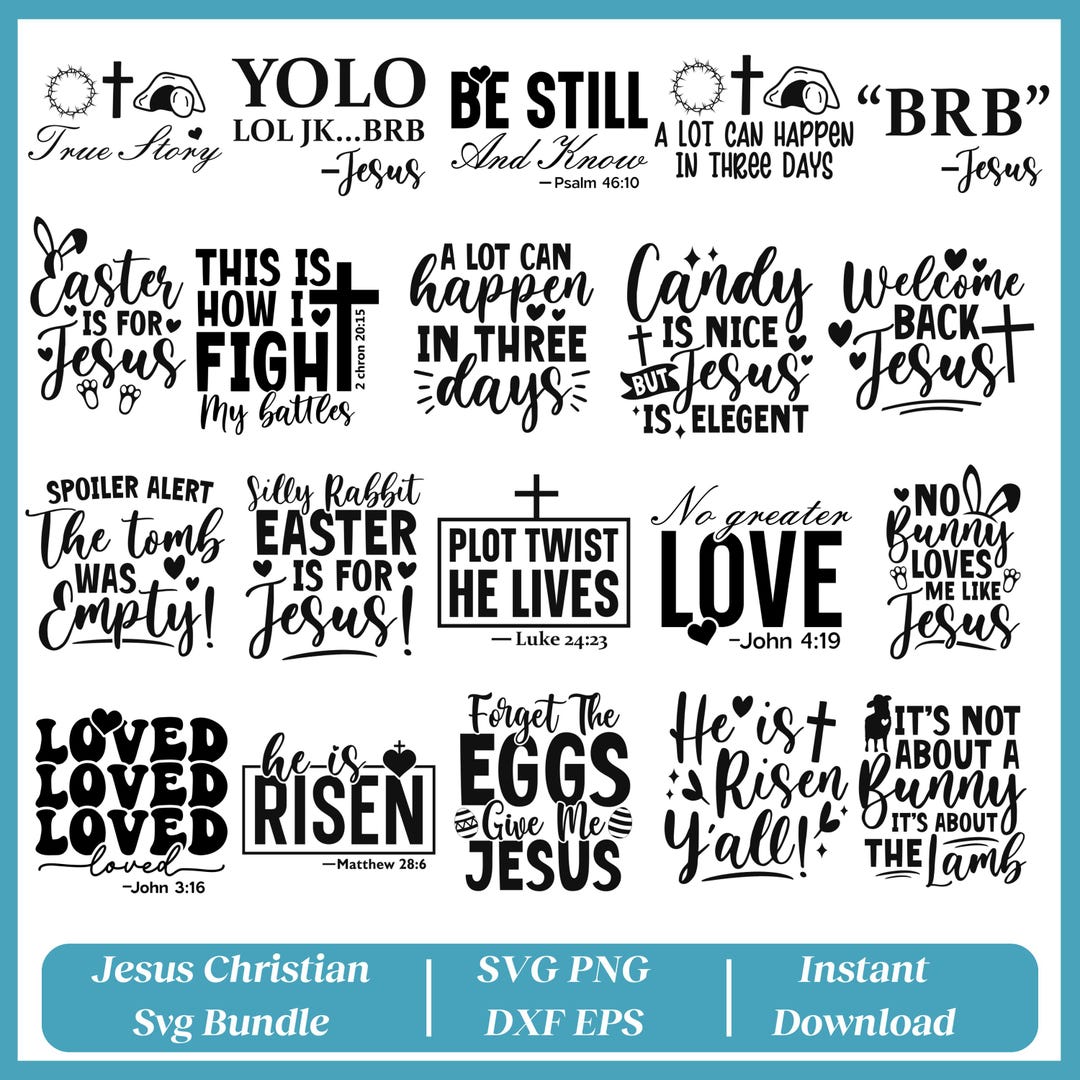 Christian Svg Bundle, Religious Svg, Jesus Png, Bible Verse Svg ...