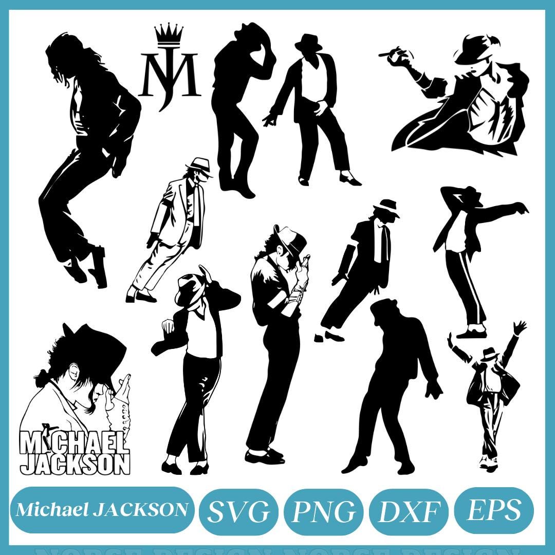 Michael Jackson Svg, Michael Jackson Png, Michael Jackson Clip Art ...