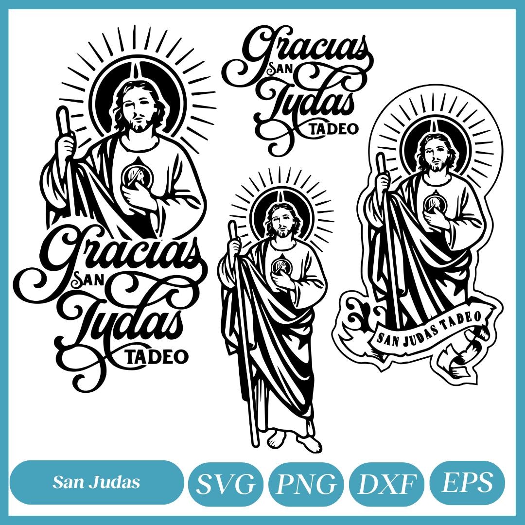 San Judas Svg, San Judas Silhouette, San Judas Vector, San Judas Tadeo Clipart, San Judas Tadeo ...