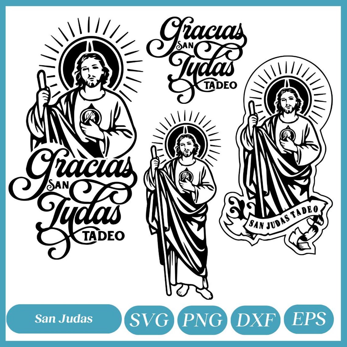 Paquete SVG PNG de San Judas Tadeo: Imágenes prediseñadas vectoriales ...