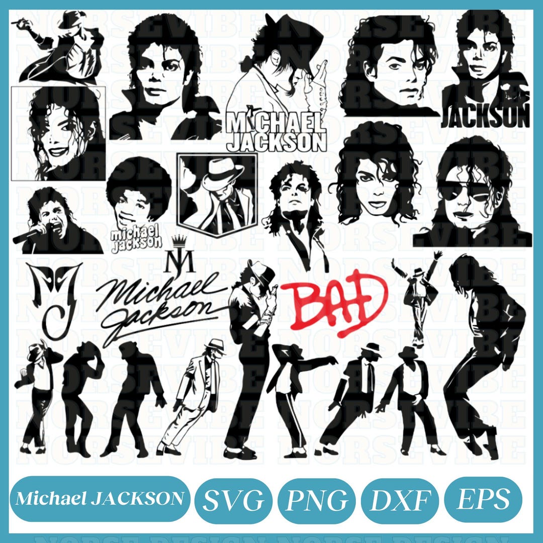 Michael Jackson Svg, Michael Jackson Png, Michael Jackson Clip Art ...