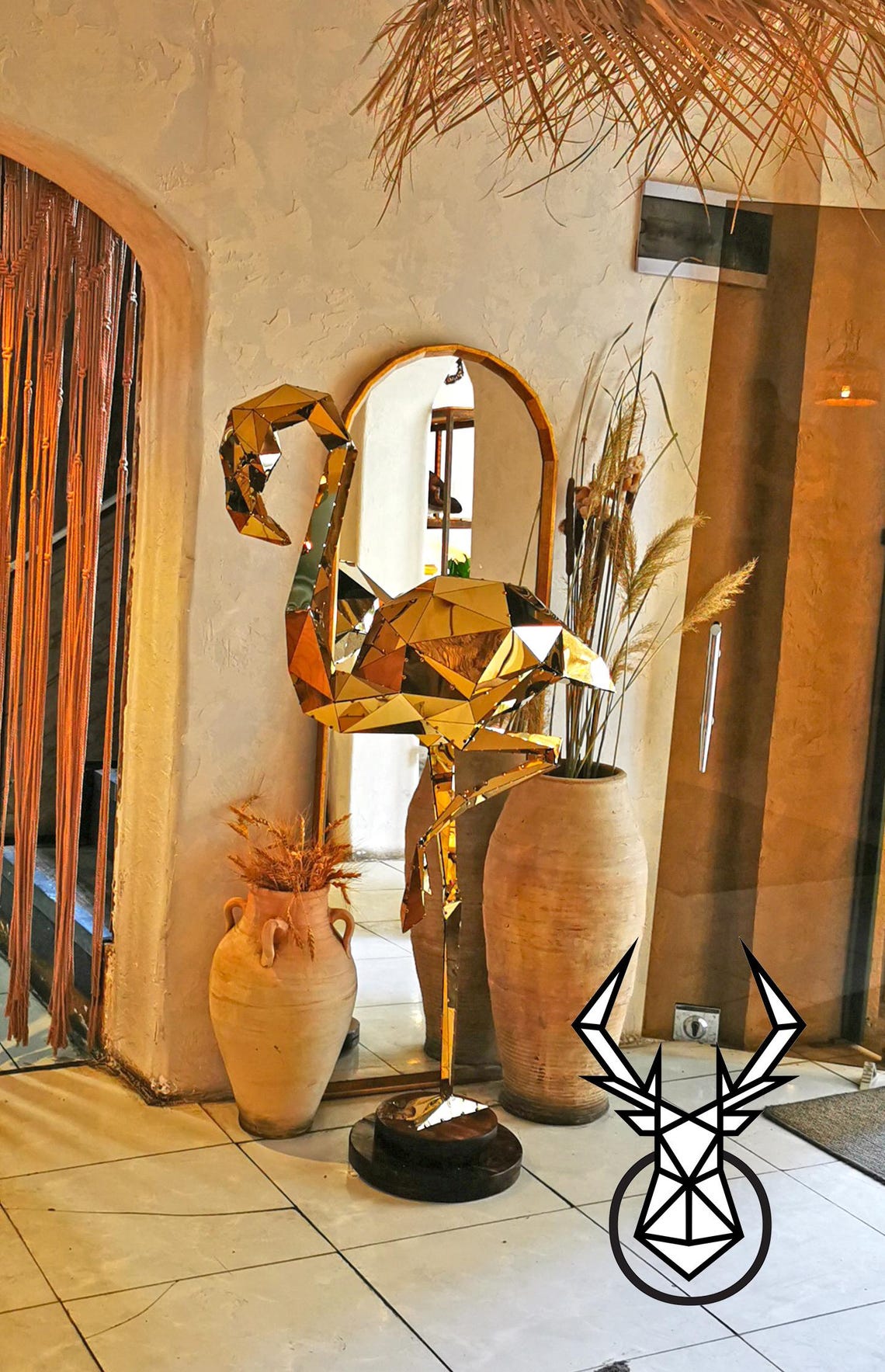 Flamingo Metal Low Poly Laser Cut Dxf Rivet Screws No Wielding Required ...