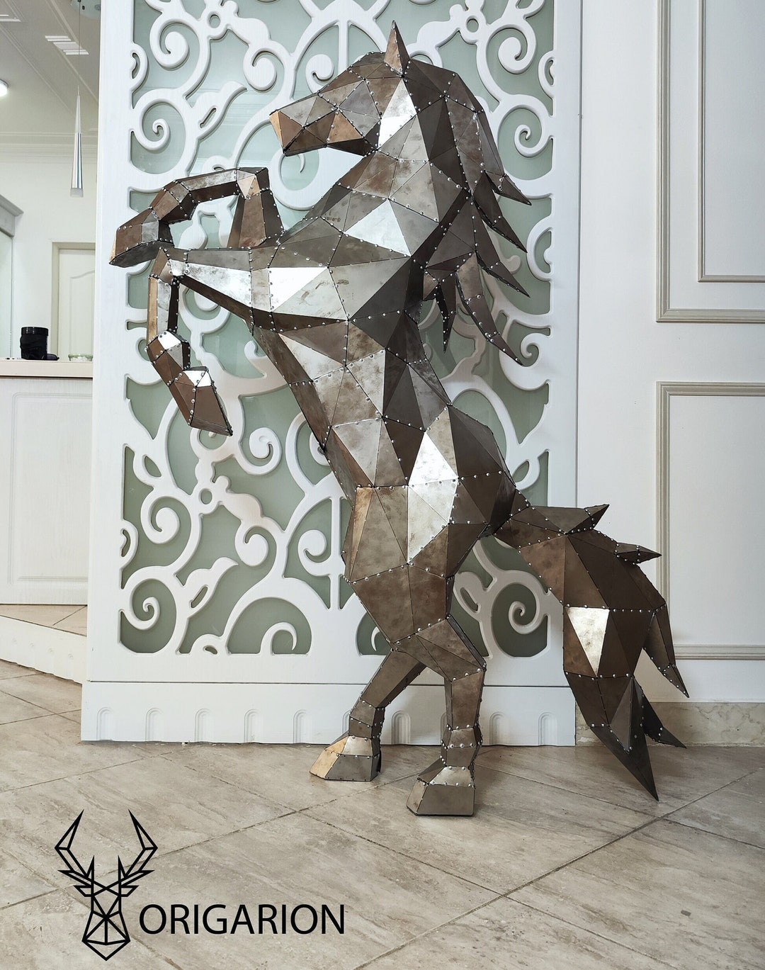 Metal Horse Sculpture DXF Template | Rivet Assembly (PDO Tutorial) - Etsy