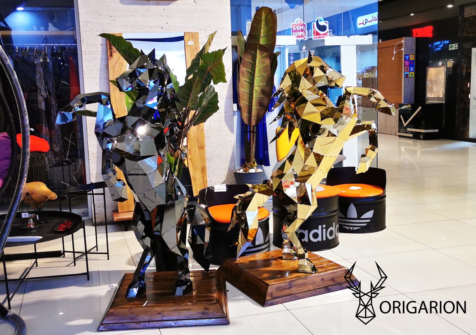 Metal Horse 1.5m Height Rivet Screw Assembling Origami Paper Craft DIY ...