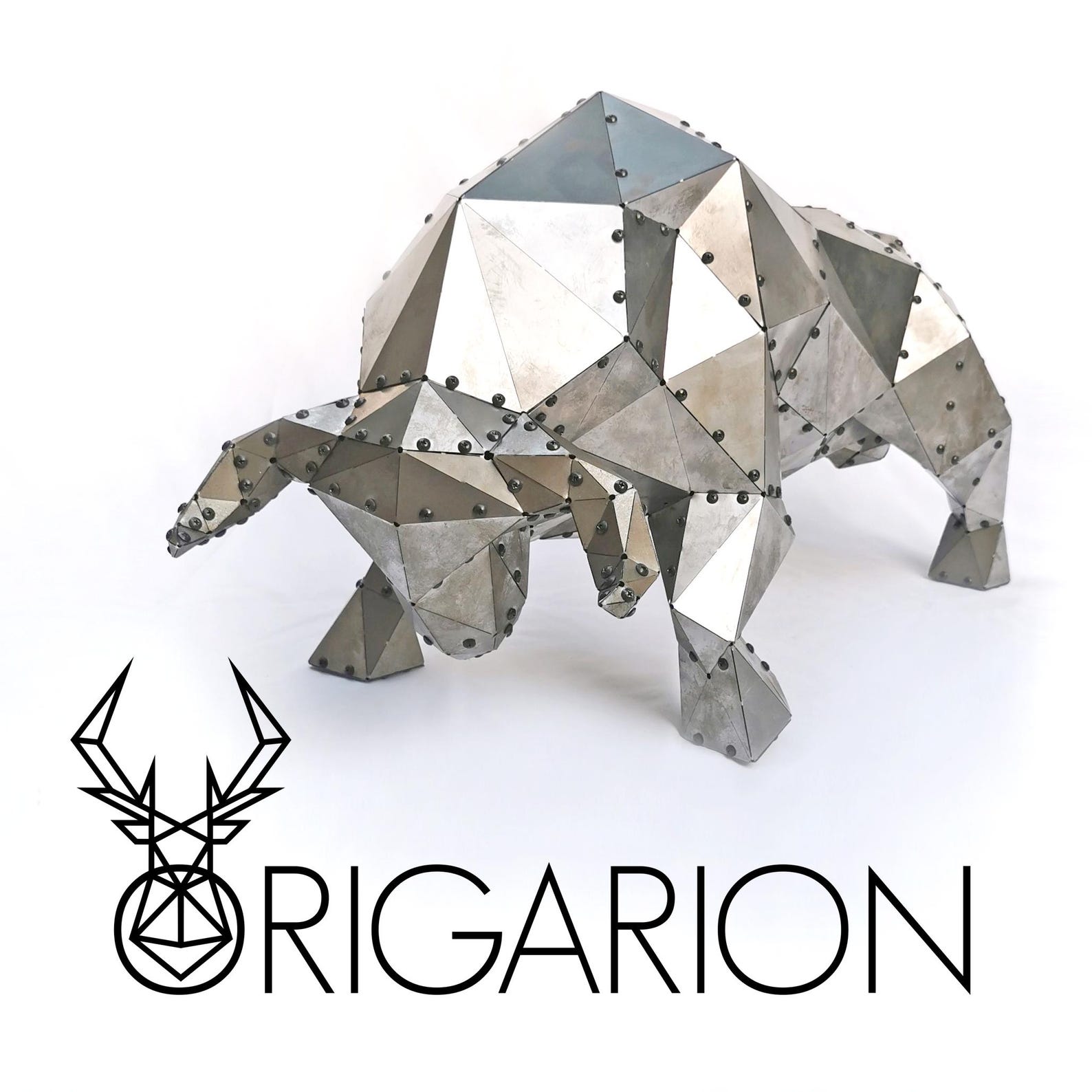 Metal Bull Origami Statue, Rivet/screw Assembly DIY (DXF, PDO) - Etsy