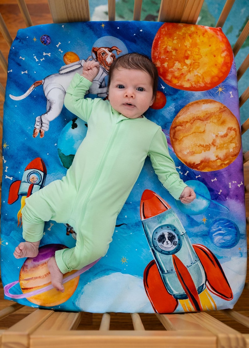 Nestig Mini Compatible: Space Crib Sheet - Etsy