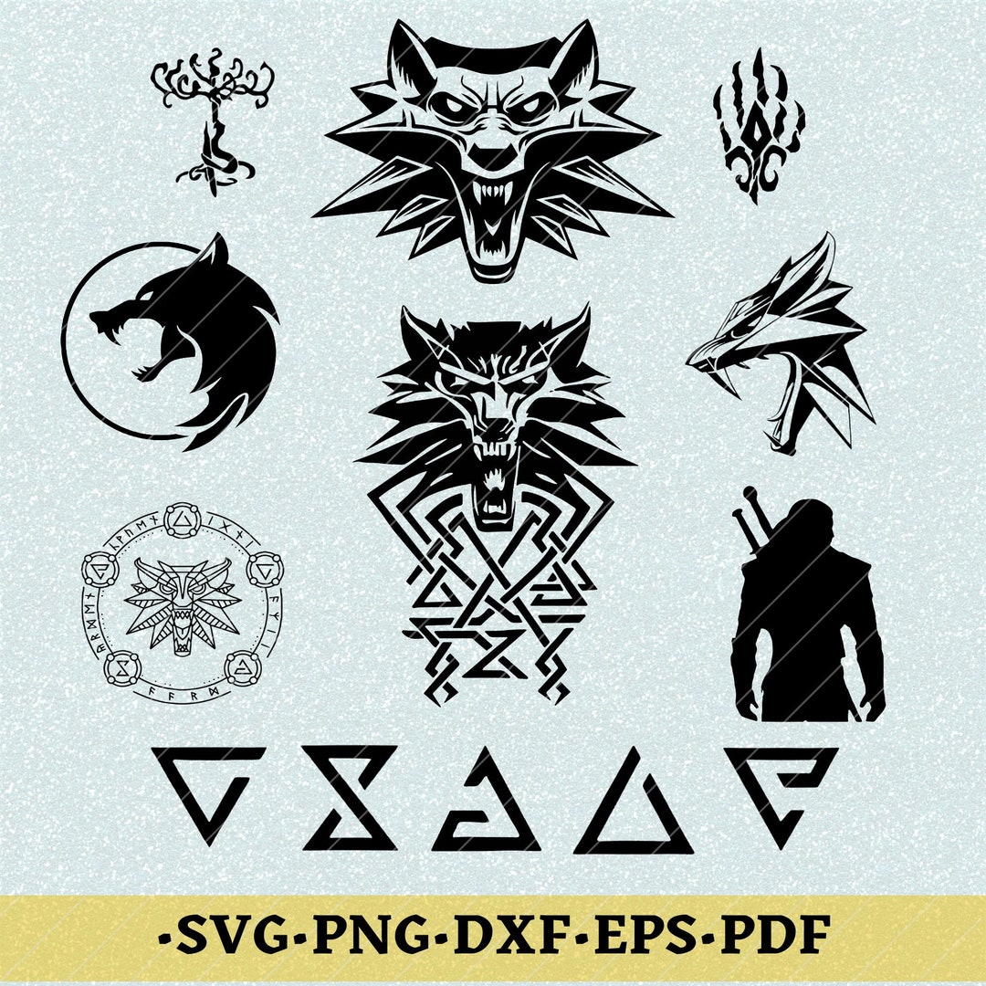 Witcher SVG Bundle, Cut Files, Cricut, Laser, Silhouette, Printable ...