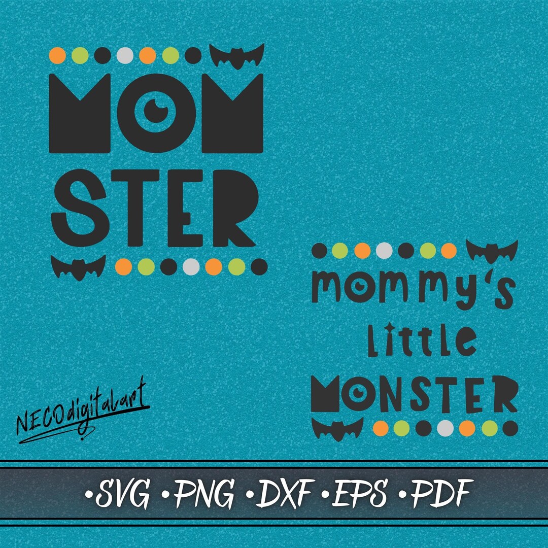 Momster Svg, Mommys Little Monster Svg, Funny Halloween T-shirts SVG ...
