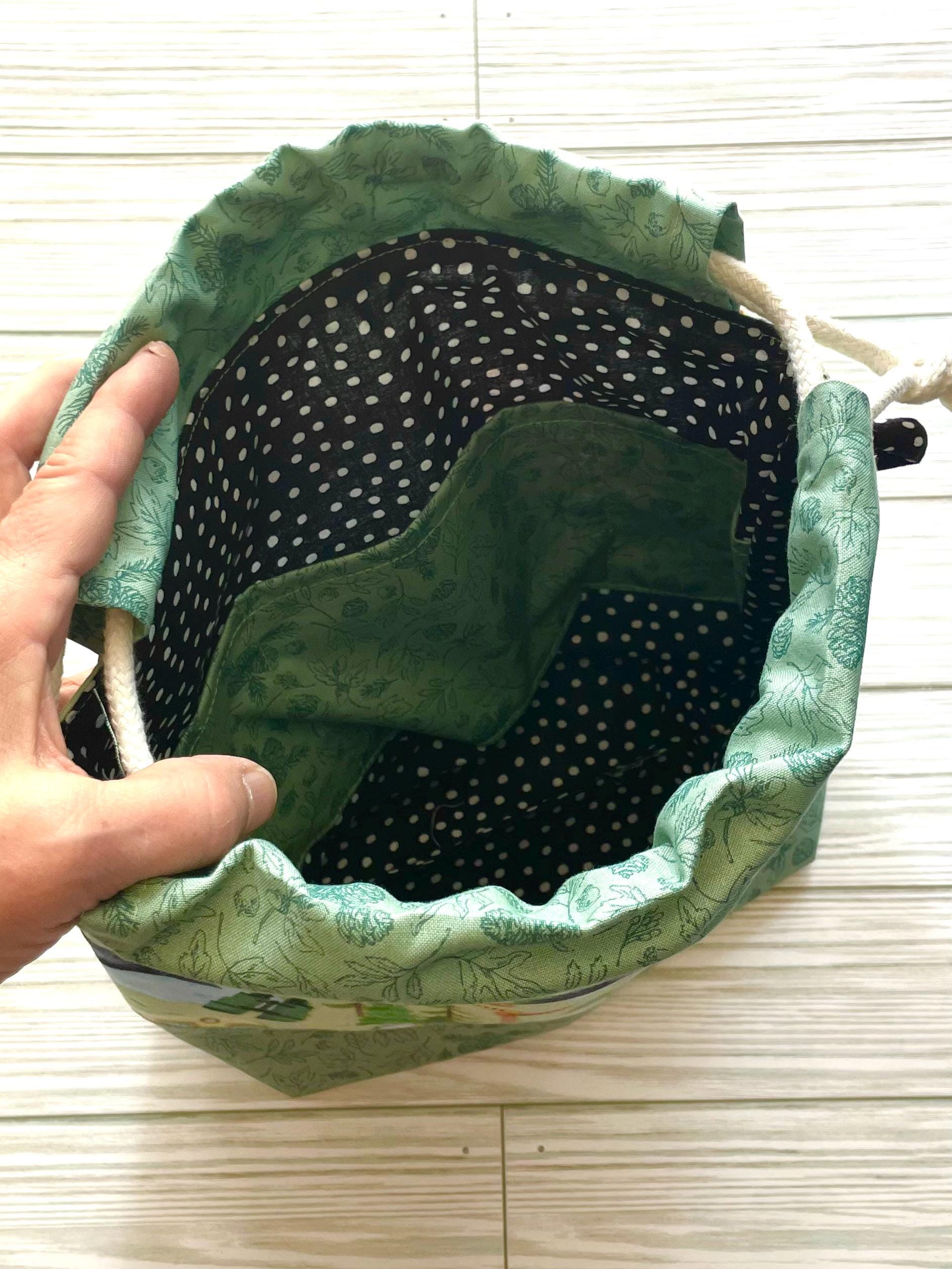 Medium Size Project Bag Planner Bag Drawstring Bag Let's Go Hiking - Etsy