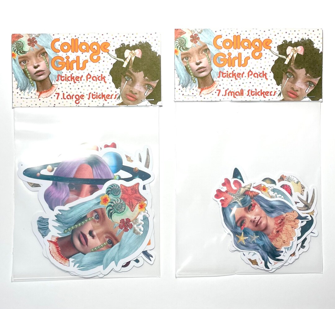 Collage Girls Sticker Packs in Two Sizes - Etsy
