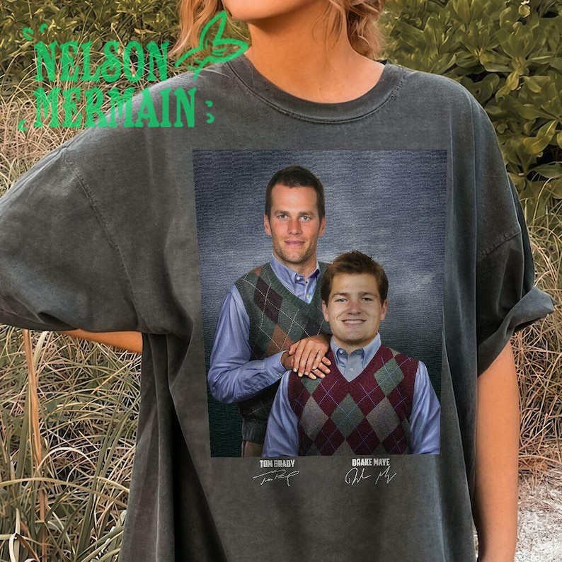 Drake Maye Tom Brady Football Vintage Comfort Color Shirt - Etsy UK