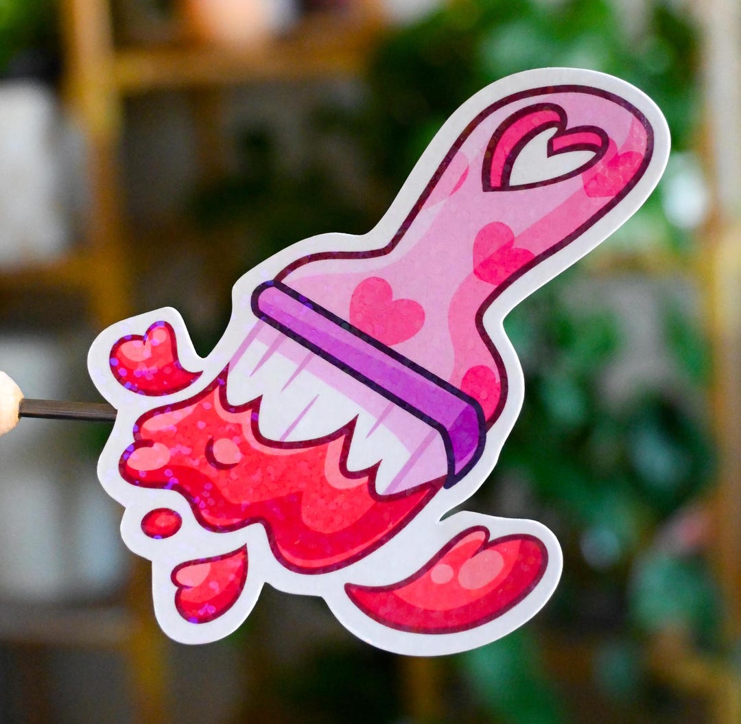 Neopets Valentine Paint Brush Sticker | Magical Neopets Fan Art ...