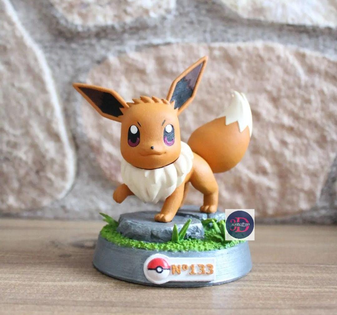 Pokemon Eevee 3D STL File, Pokemon Eevee 3D Print File, Eevee 3D Figure ...