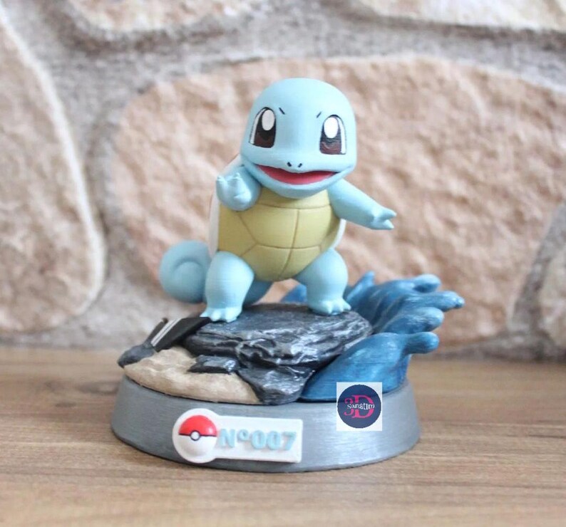 Pokemon Squirtle 3D STL File, Pokemon Squirtle 3D Print File, Squirtle ...